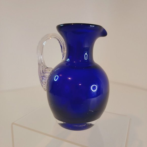 Pilgrim | Accents | Vintage Pilgrim Glass Pitcher Cobalt Blue Clear ...